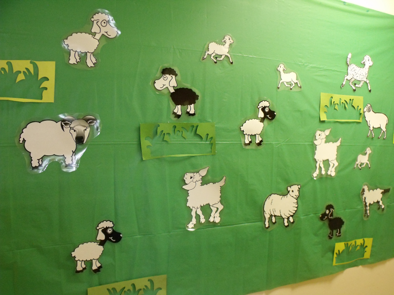 Free Bible School Materials: God's Sheep Decorations: Sheep on the Walls