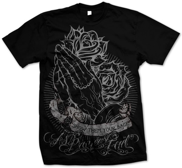 The Distance Designs As Prayers Fail Praying Hands T Shirt