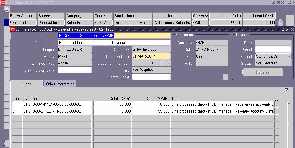 General Ledger Interface