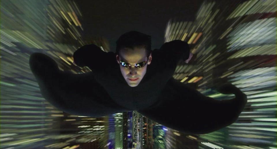 Matrix Reloaded Neo Flying