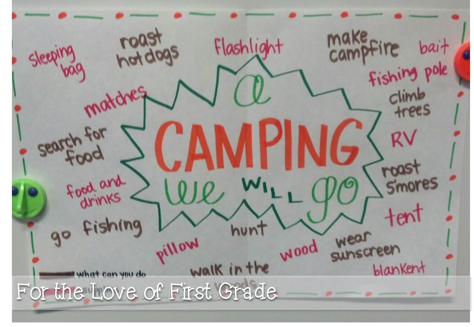 For the Love of First Grade: A Camping We Will GO!