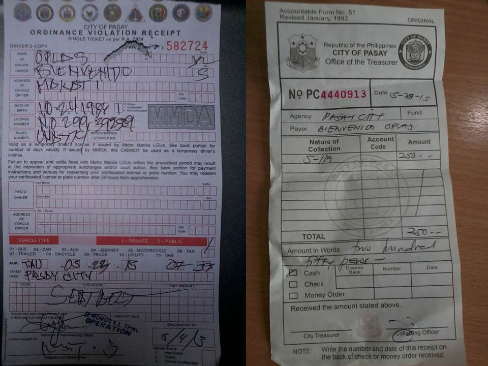 Government and Taxes: Confiscation of Driver's License by Pasay Traffic ...