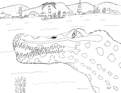 Robin's Great Coloring Pages: Suchomimus & Spinosaurus & Baryonyx