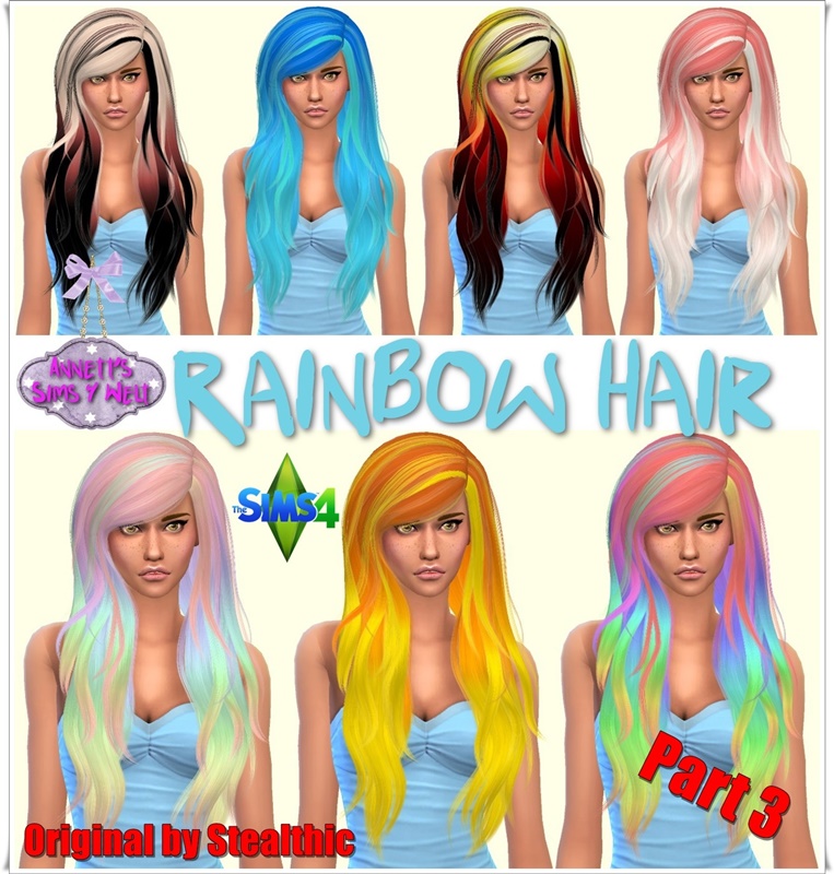 Annett's Sims 4 Welt: Rainbow Hair - Part 3 - Original by Stealthic
