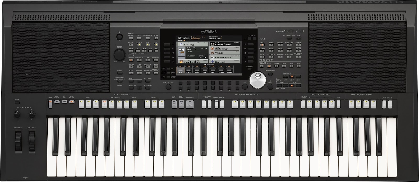 SPECIFICATIONS YAMAHA PSR 970 RAM 512MB