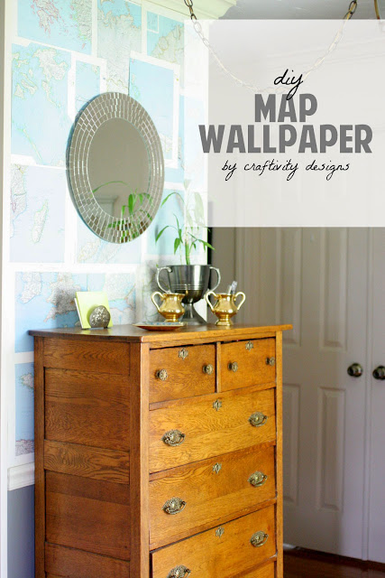 How to make DIY Map Wallpaper – Craftivity Designs