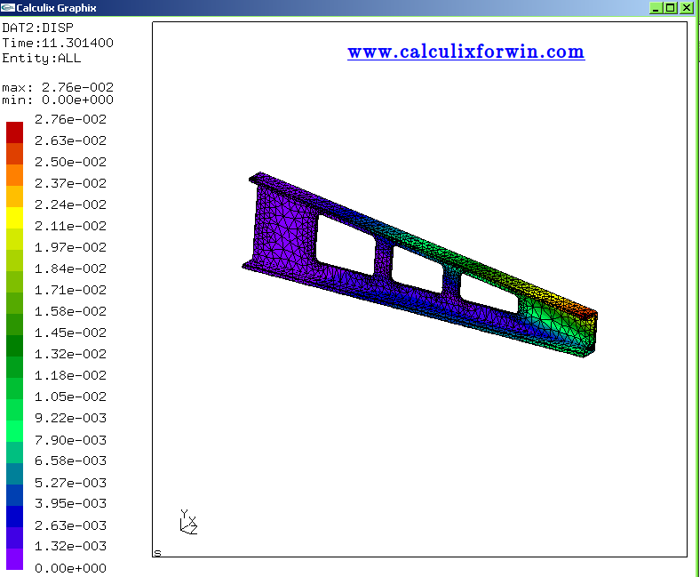 CalculiX - Free Finite Element Software: CalculiX: Cantilever. Static ...