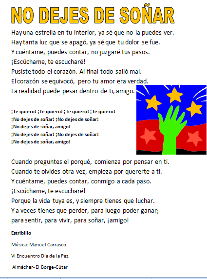 AULA DE MúSICA: NO DEJES DE SOÑAR