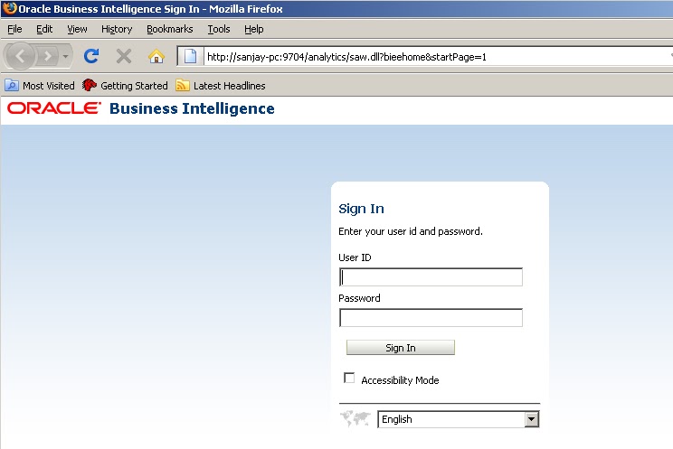 Oracle Business Intelligence: Browser is not supported by Oracle ...