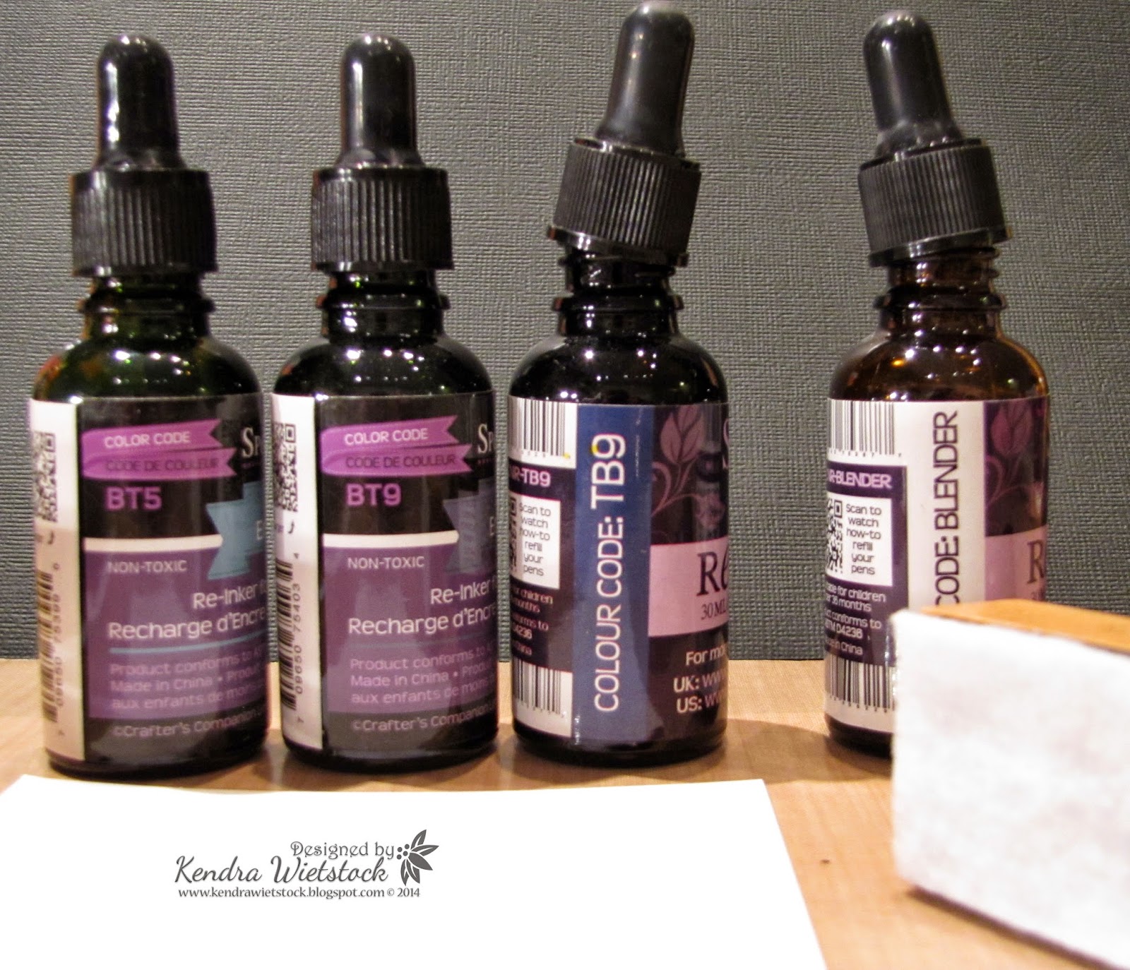 Kendra's Paper Creations: Tutorial: Spectrum Noir Ink Refills & Gina K ...