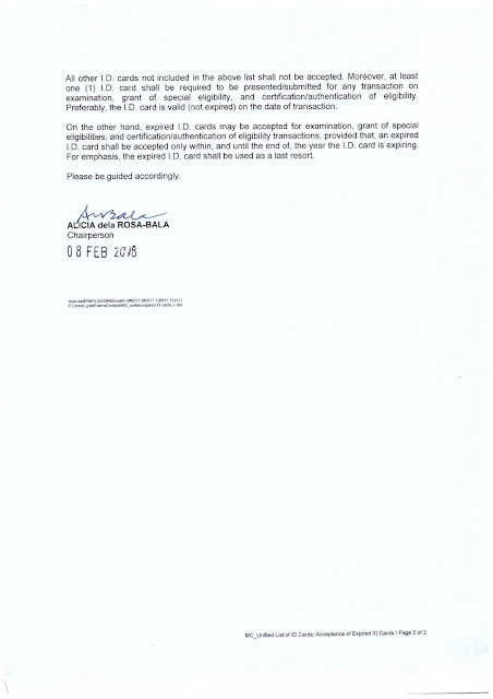 Civil Service Exam PH: Unified List of Accepted ID Cards when ...