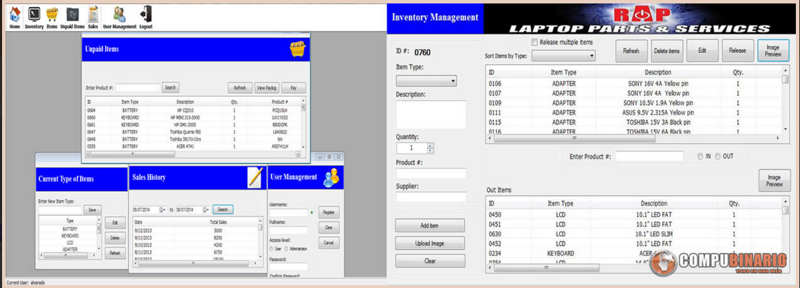 Tutoriales Software y Tecnologia: Sistema de inventarios laptops