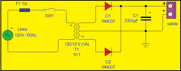 Fuente de poder lineal no-regulada - Electrónica: Teoría y aplicaciones ...