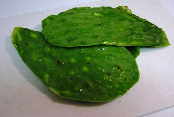 Venturing into the land of culinary arts....: Nopales(Cactus Pads) Curry!!