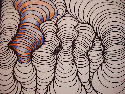 Mrs. O'Connell's Art Room: Op Art in progress...