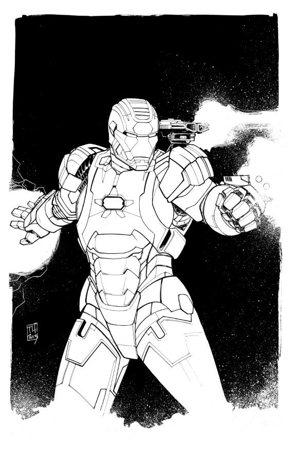 Fashion and Action: Iron Man & War Machine Line Art - An Iron Man-ia ...
