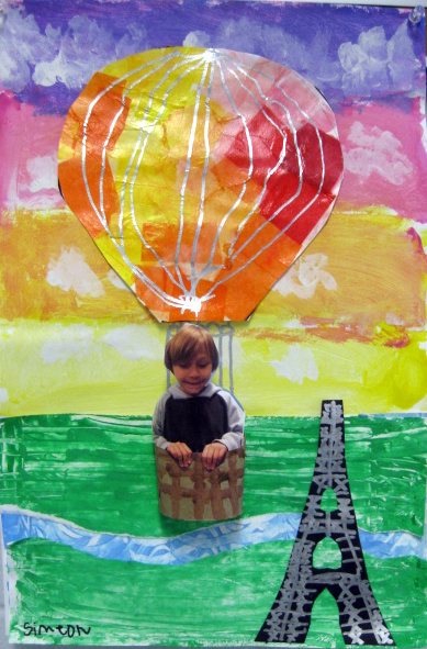 Cassie Stephens: In the Art Room: Hot Air Balloons Over Paris