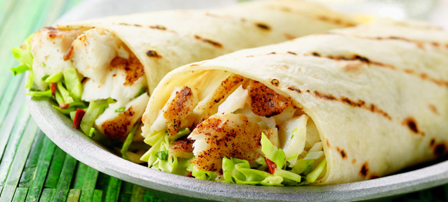 BUSHABROWNE RECIPES: Busha's Jerk Fish wraps with chipotle-lime slaw