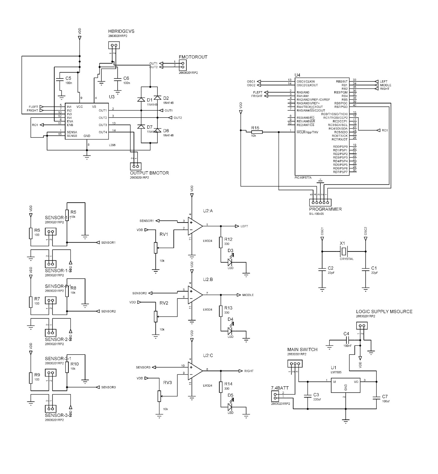 Kirk's Awesome Projects - ECE Rocks!: MOBOT (Line Follower Robot)