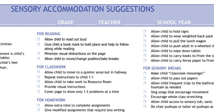 Sensory Solutions: Sensory Accommodations in the Classroom