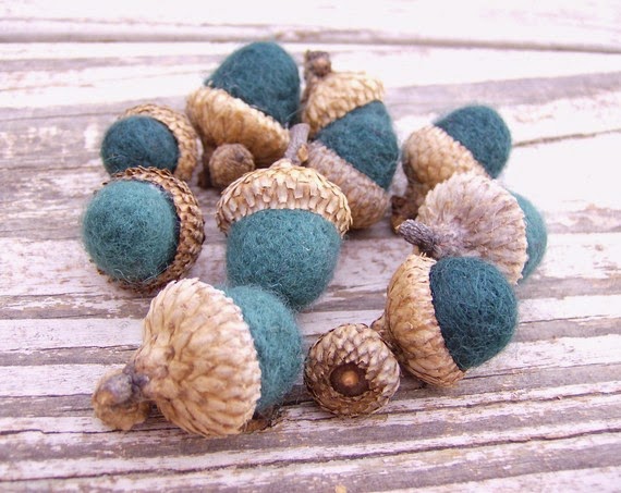 The All Craft Blog: Wool Needle Felted Acorns