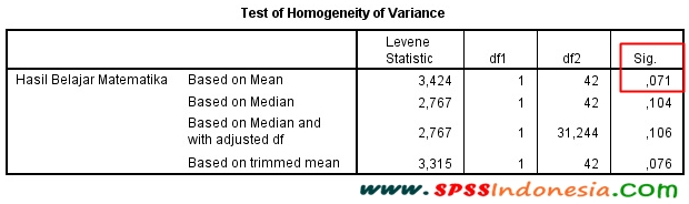 Cara Melakukan Uji Homogenitas dengan SPSS beserta Contoh Lengkap ...