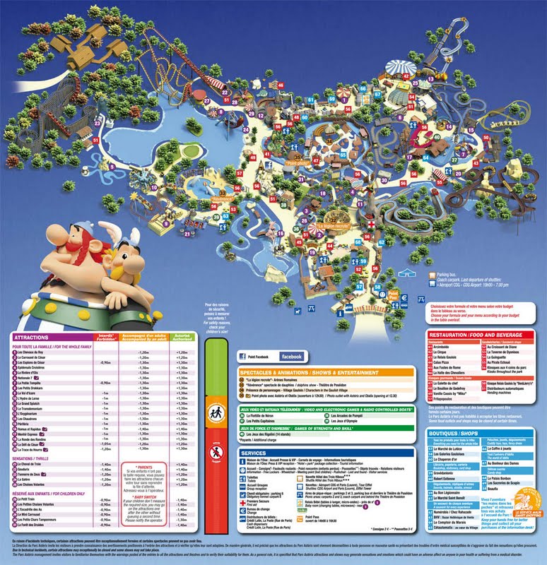 Plano del parque en 2011.