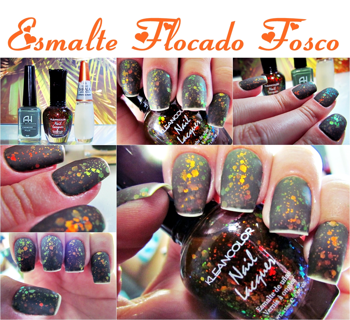 Esmalte da semana - Flocado Fosco