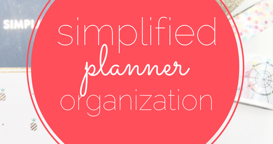 Simplified Planner Organization