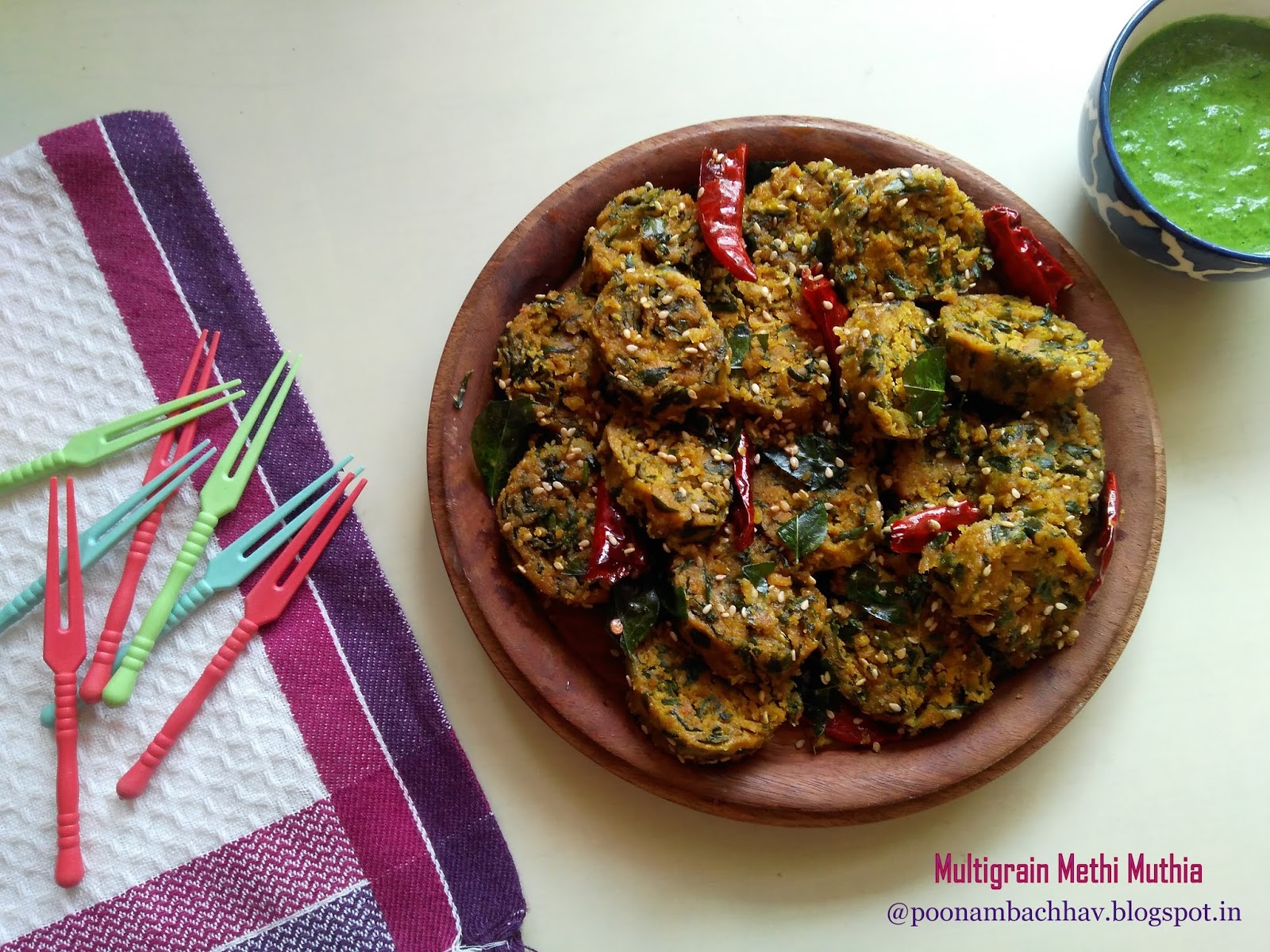 Annapurna: Multigrain Methi Muthia Recipe / Steamed Dumplings