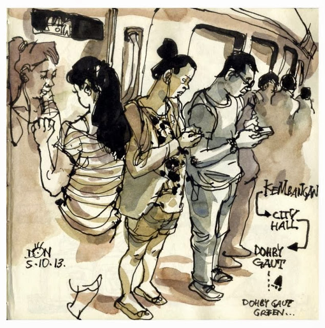 Commute Sketching: Sketching on the train | Don Low | Illustration ...