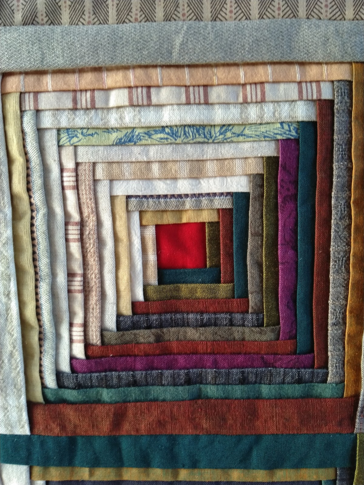 COLOURS AND FABRICS: Manx log cabin