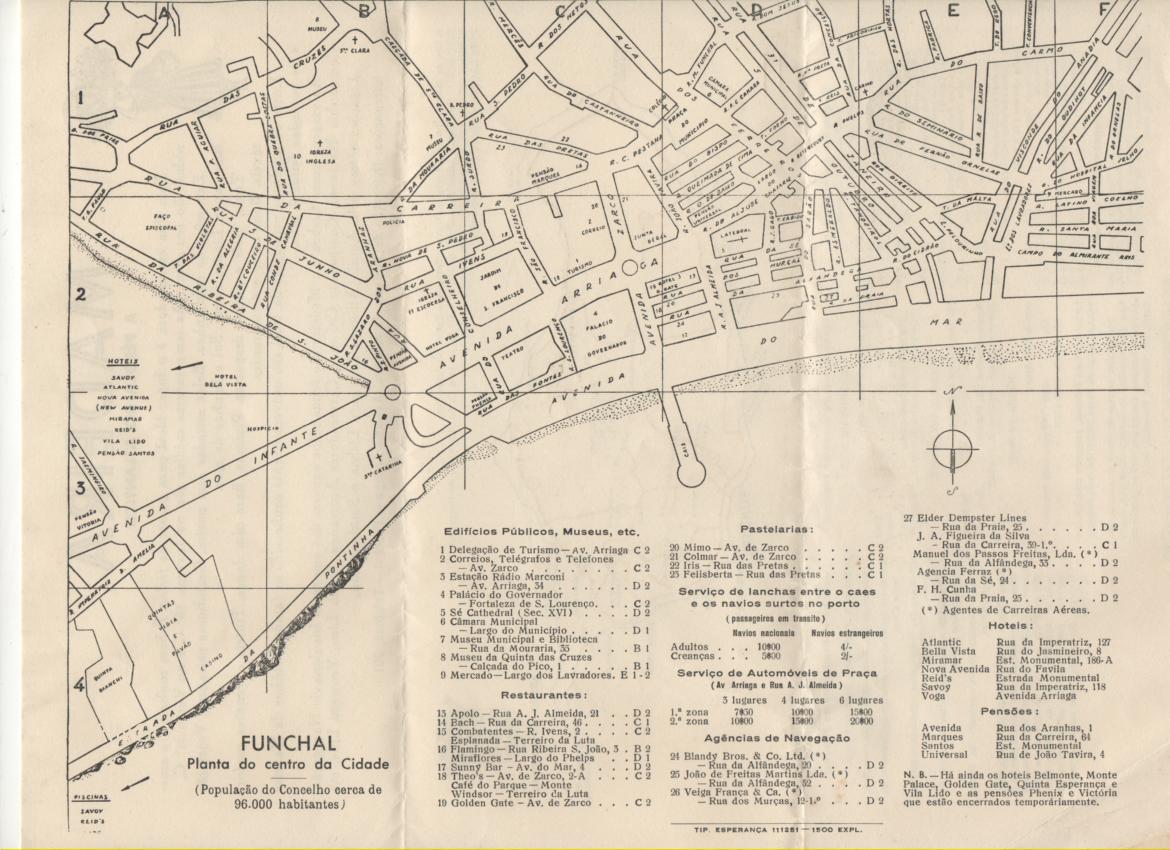ARQUIVO FRINGOSA: Funchal: mapa turístico