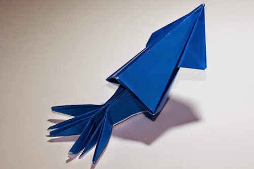 origami squid ~ instructions origami kids