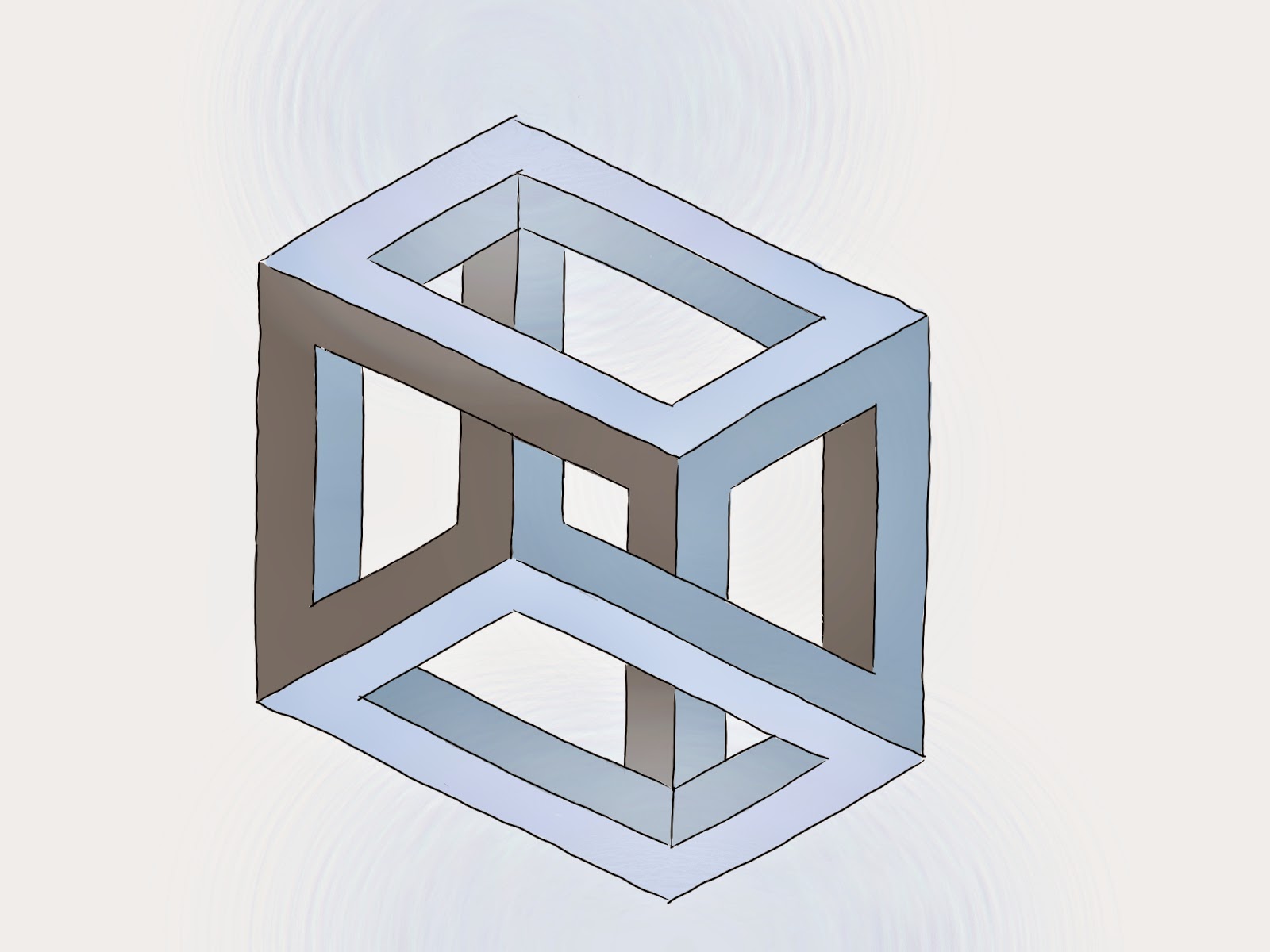 How to draw impossible cube, optical illusion. - YouTube