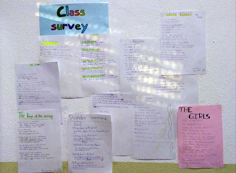 English Out Here: [1º D] A Class Survey