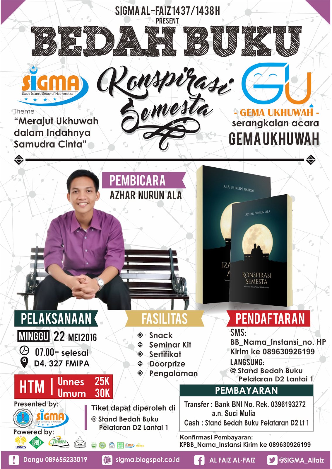 BEDAH BUKU "KONSPIRASI SEMESTA" oleh Azhar Nurun Ala ~ SIGMA UNNES