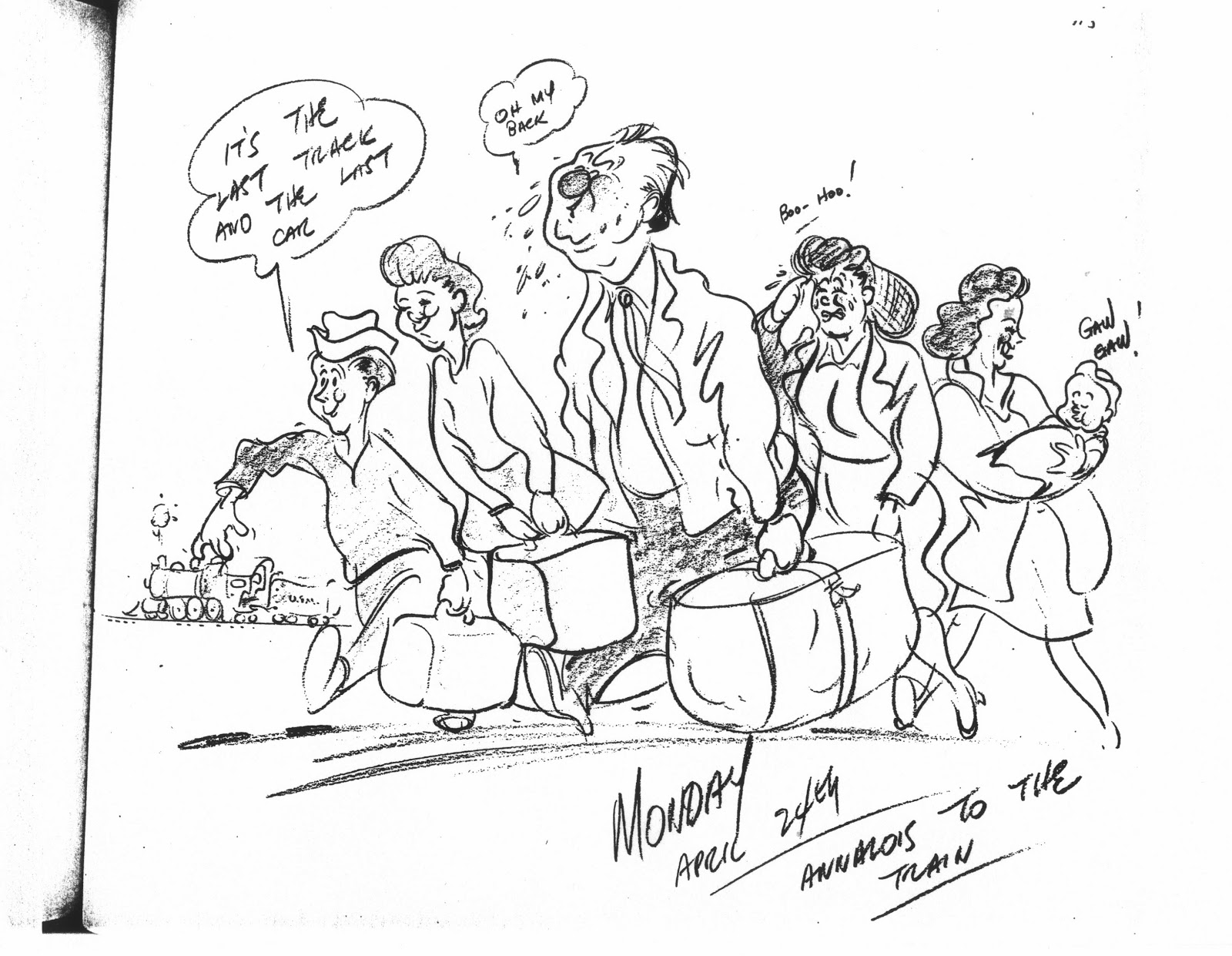 Filboid Studge: Irv Spence's Cartoon Diary: April 24, 1944