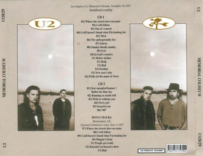 U2 - Live at The Memorial Coliseum. Los Angeles 11-18-1987 (THE BEST ...