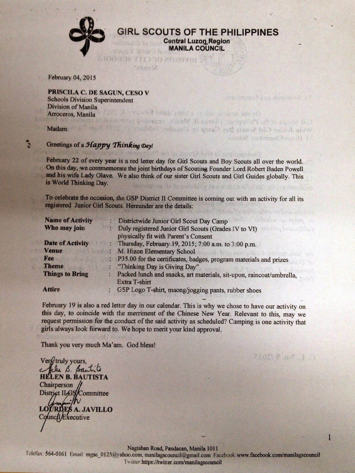 Department of Education Manila: Circular Letter No. 9 - GSP 2015 SUMMER ...