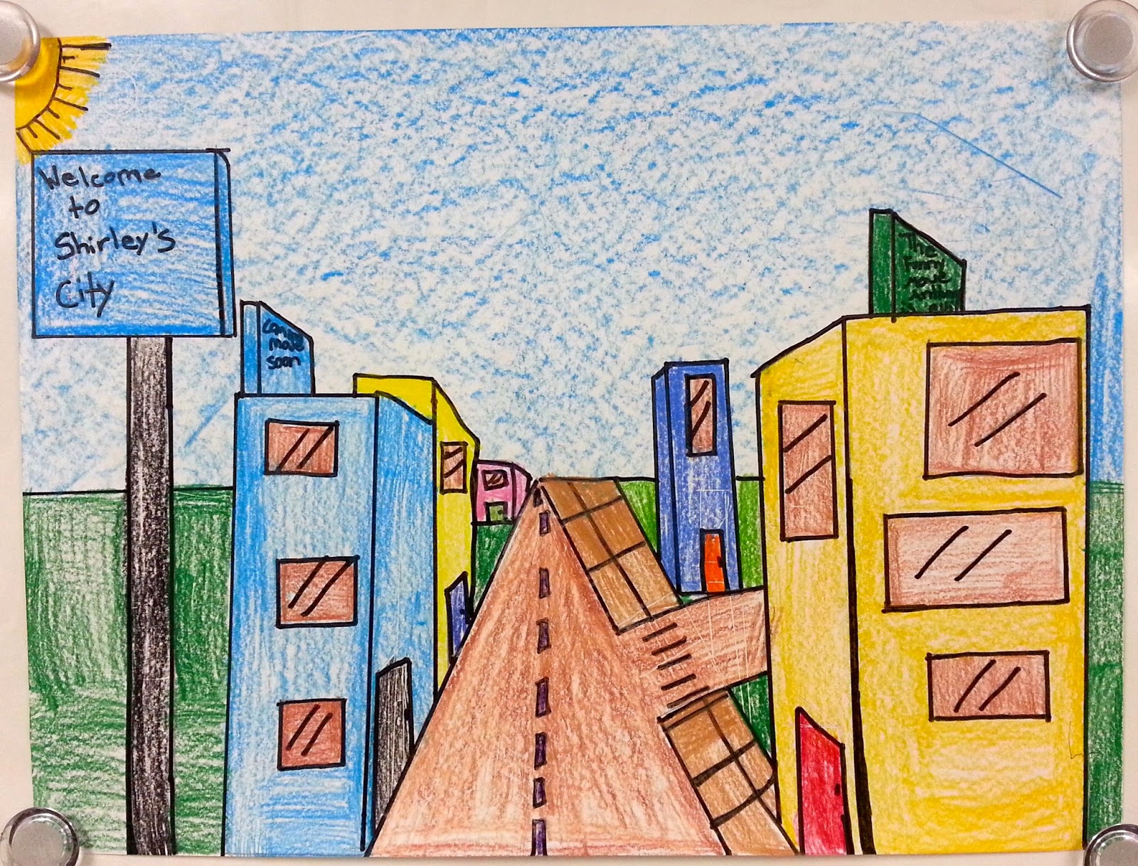 Art with Mrs. Nguyen: One-Point Perspective Streetscapes! (5th)