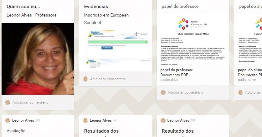 escola, disse ela!: o meu padlet