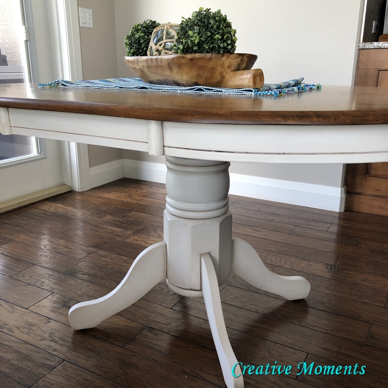 Oval Pedestal Dining Table in Walnut and Warm White