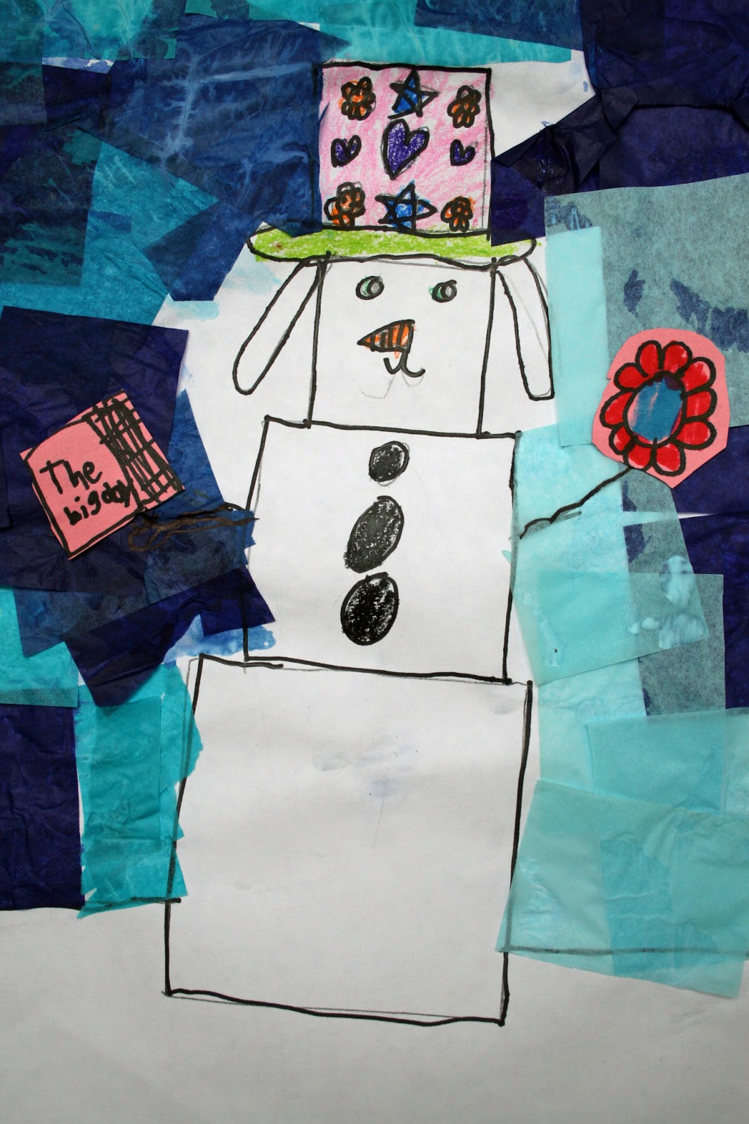 Salem Hyde Artroom : Picasso Snowman Collage
