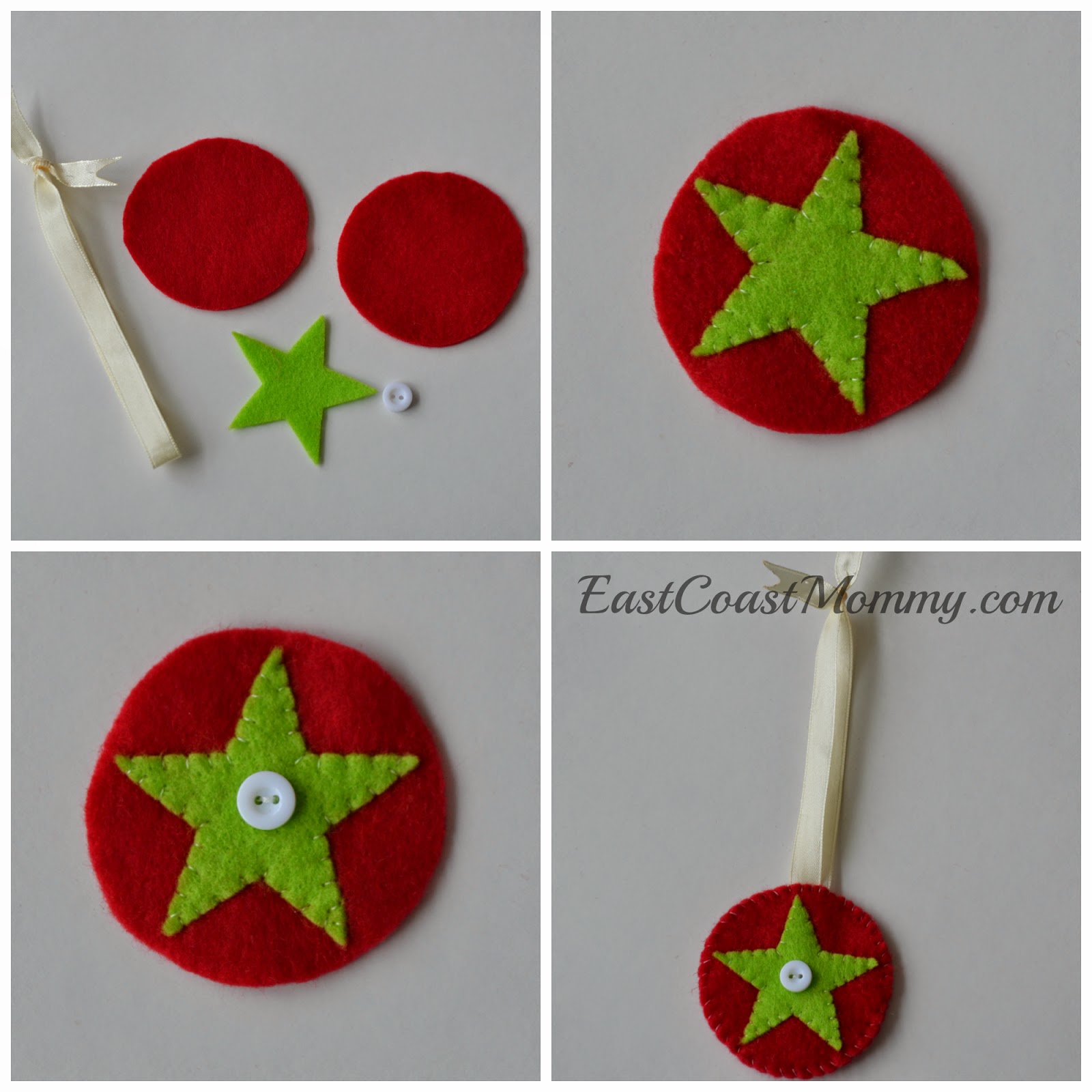 East Coast Mommy: Simple Felt Ornament {Star}