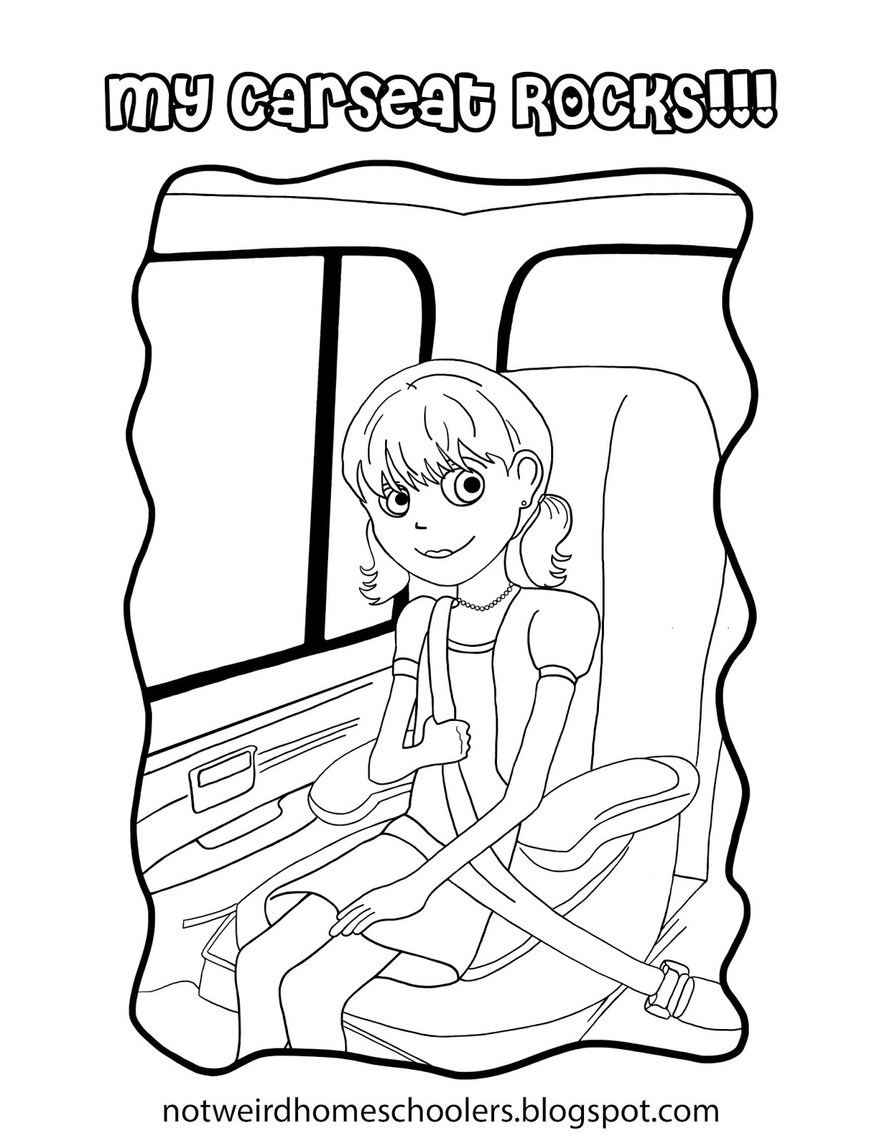 FREE HOMESCHOOLING RESOURCE!!! Car Seat Coloring Pages