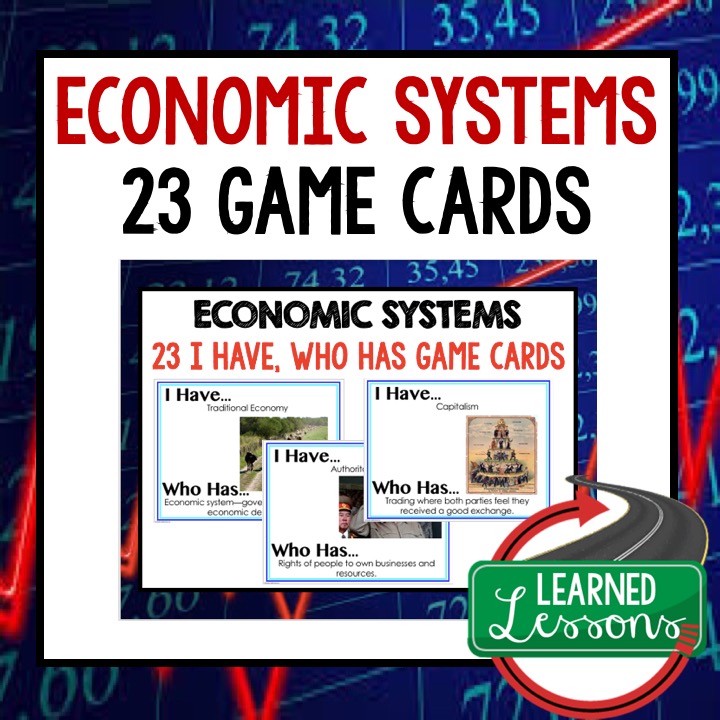 Economics, Free Enterprise Game Cards, Test Prep - Learned Lessons ...