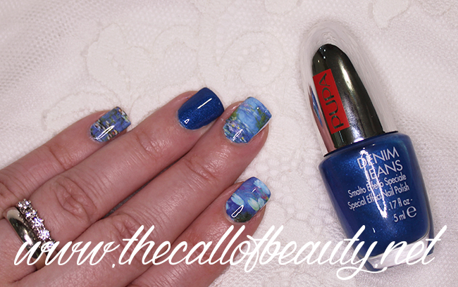 Monet Water Lilies Nail Art