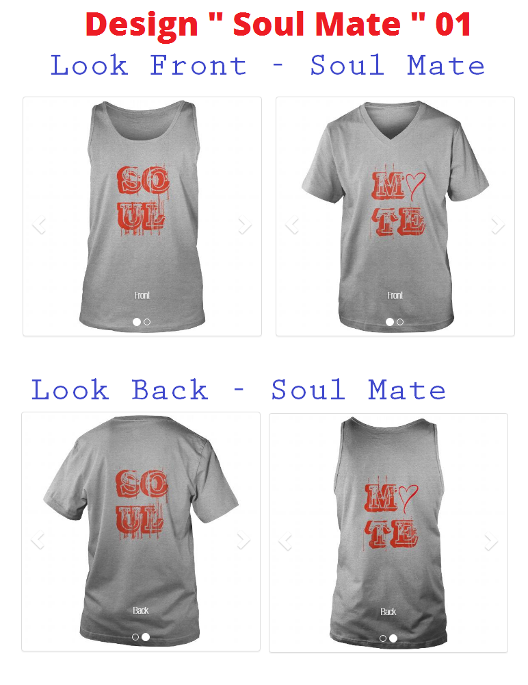 Soul mate - Couple Shirts Design 01