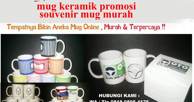 Jual mug keramik promosi | souvenir mug murah | Barang Promosi, Mug ...